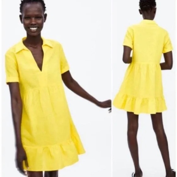 Zara | Dresses | Zara Linen Dress | Poshmark